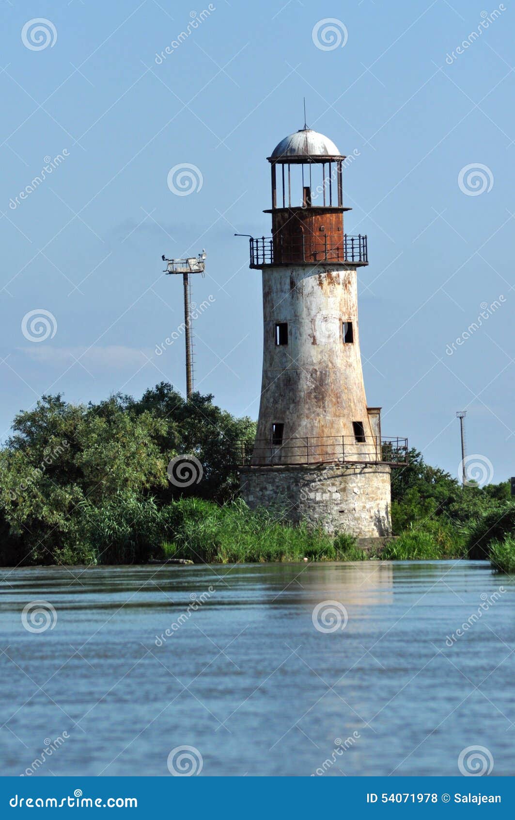 The Old Lighthouse In Sulina Placed On The Left Side, In The Direction ...