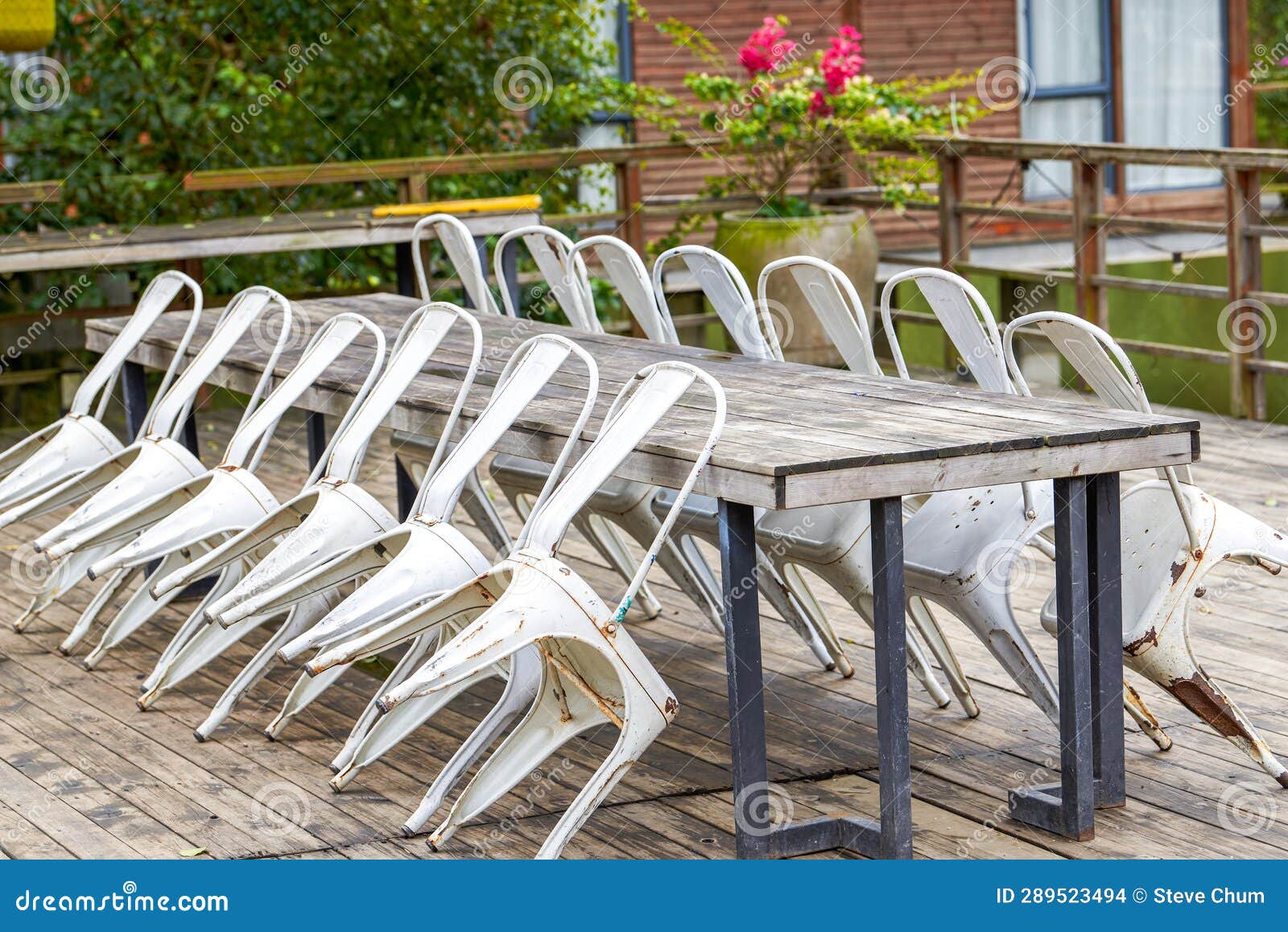 Long Conference Table And Chairs . Before Conference In The Boardroom ...