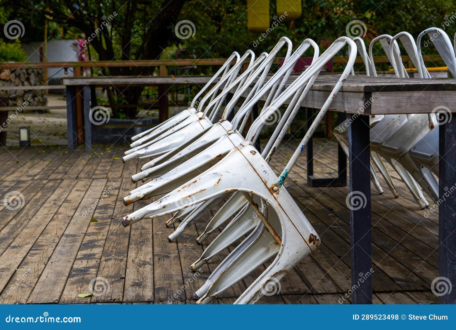 Long Conference Table And Chairs . Before Conference In The Boardroom ...
