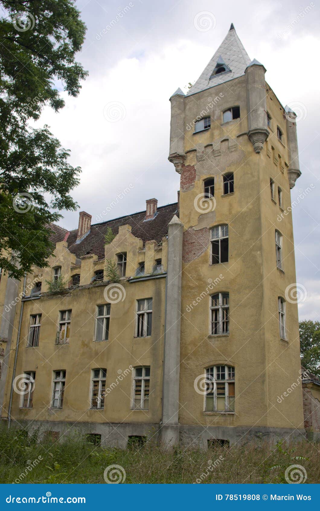 Abandoned Mansion in Germany Stock Photo - Image of blue, exterior ...