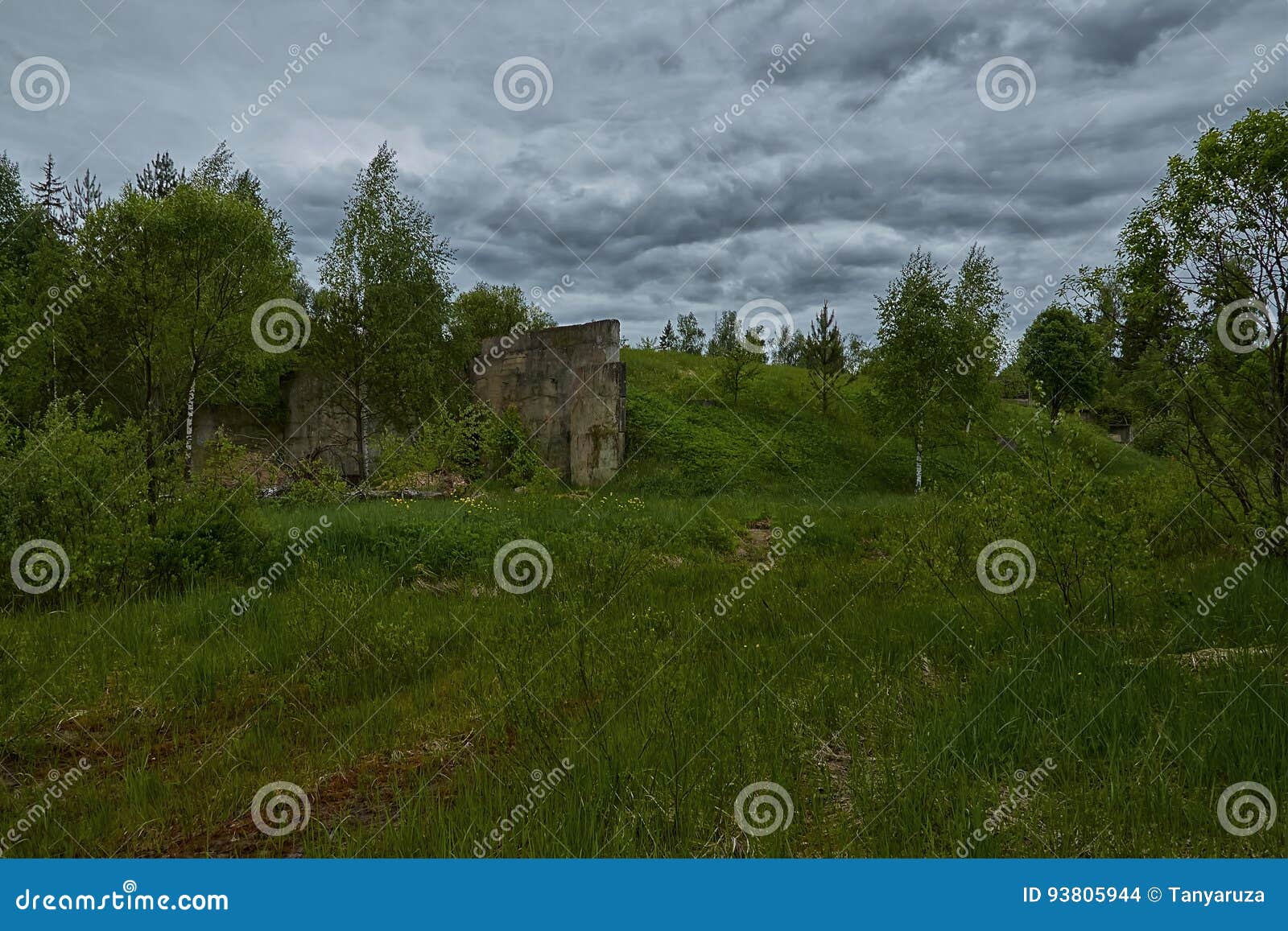Abandoned Military Base in Forest Stock Photo - Image of loneliness ...