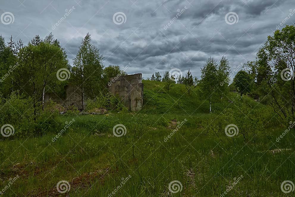 Abandoned Military Base in Forest Stock Photo - Image of loneliness ...