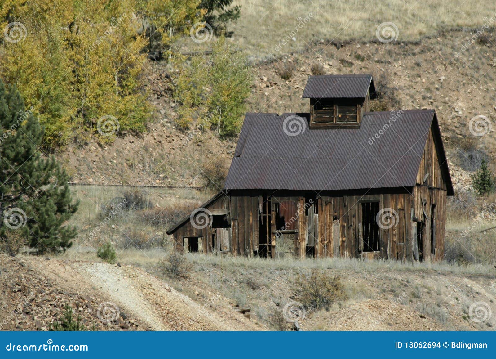 Abandoned Mine Building stock photo. Image of spring - 13062694