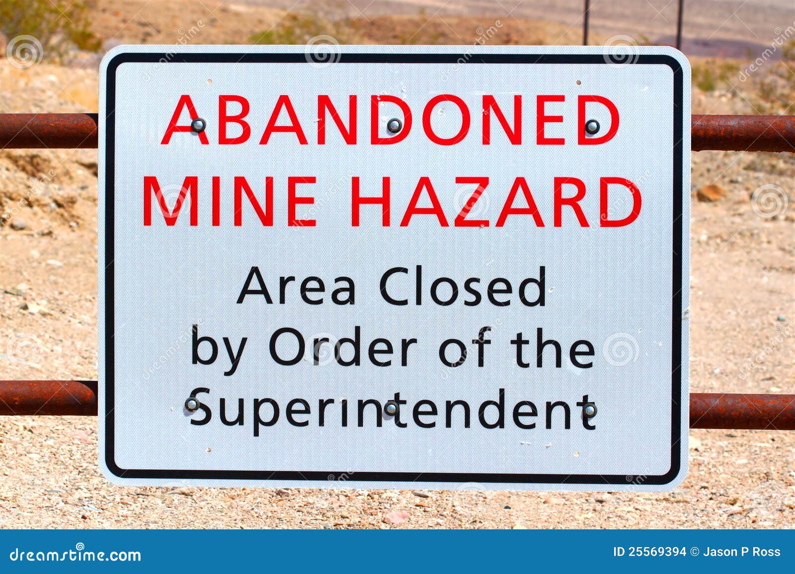 Abandoned Mine Hazard Sign stock photo. Image of threat - 25569394