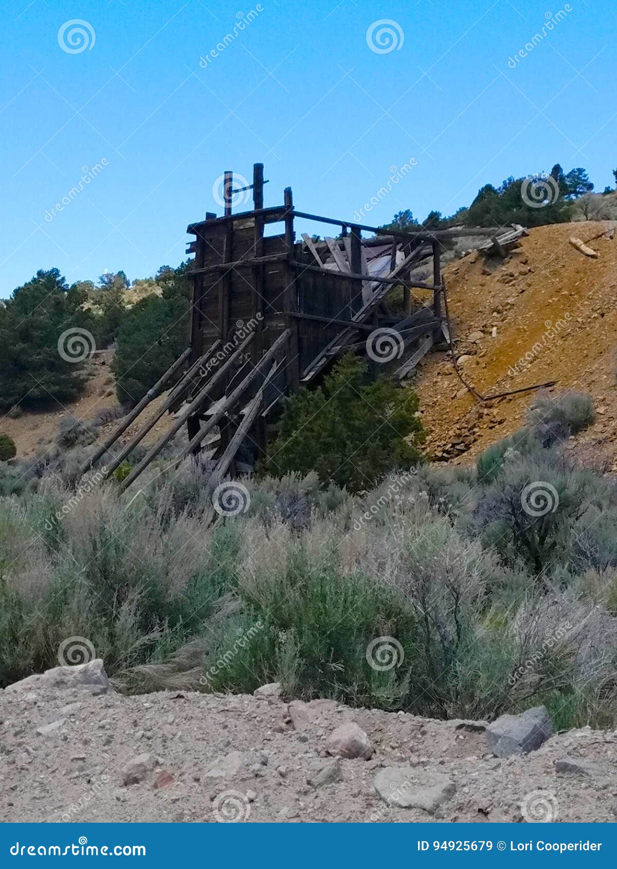 Abandoned Mine in Manhattan, NV Stock Image - Image of route, west ...