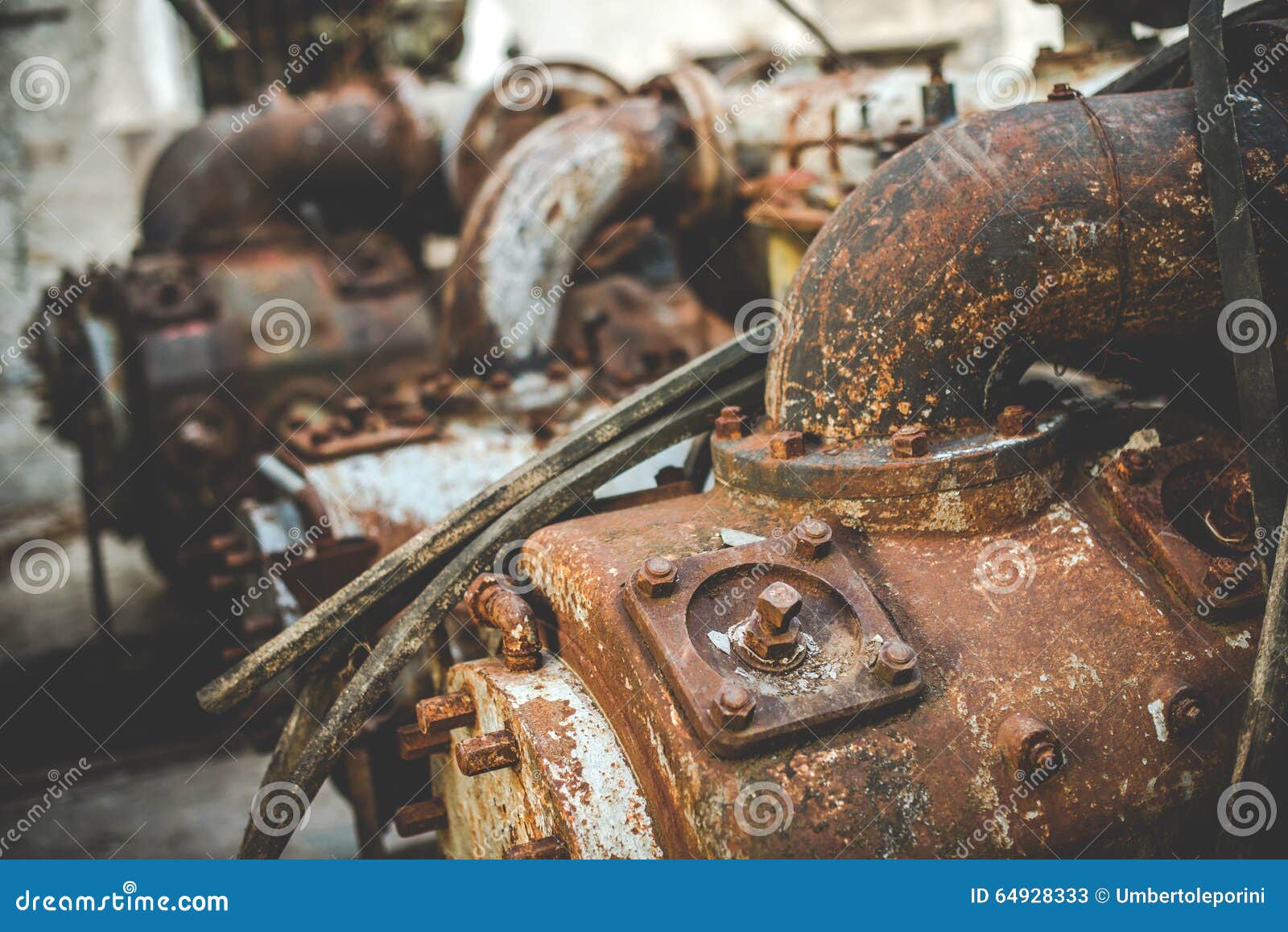 Abandoned Mine Rusty External Equipment and Buildings Stock Image ...