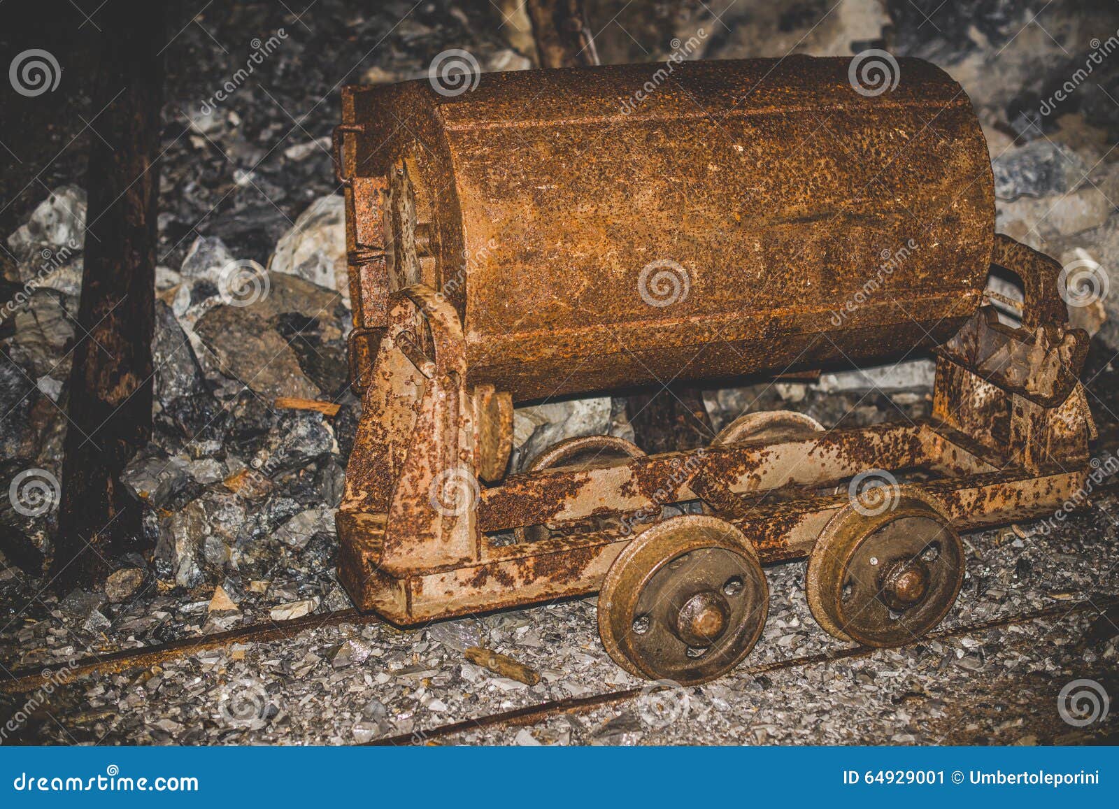 Abandoned Mine - Rusty Mining Cart Stock Image - Image of obsolete ...