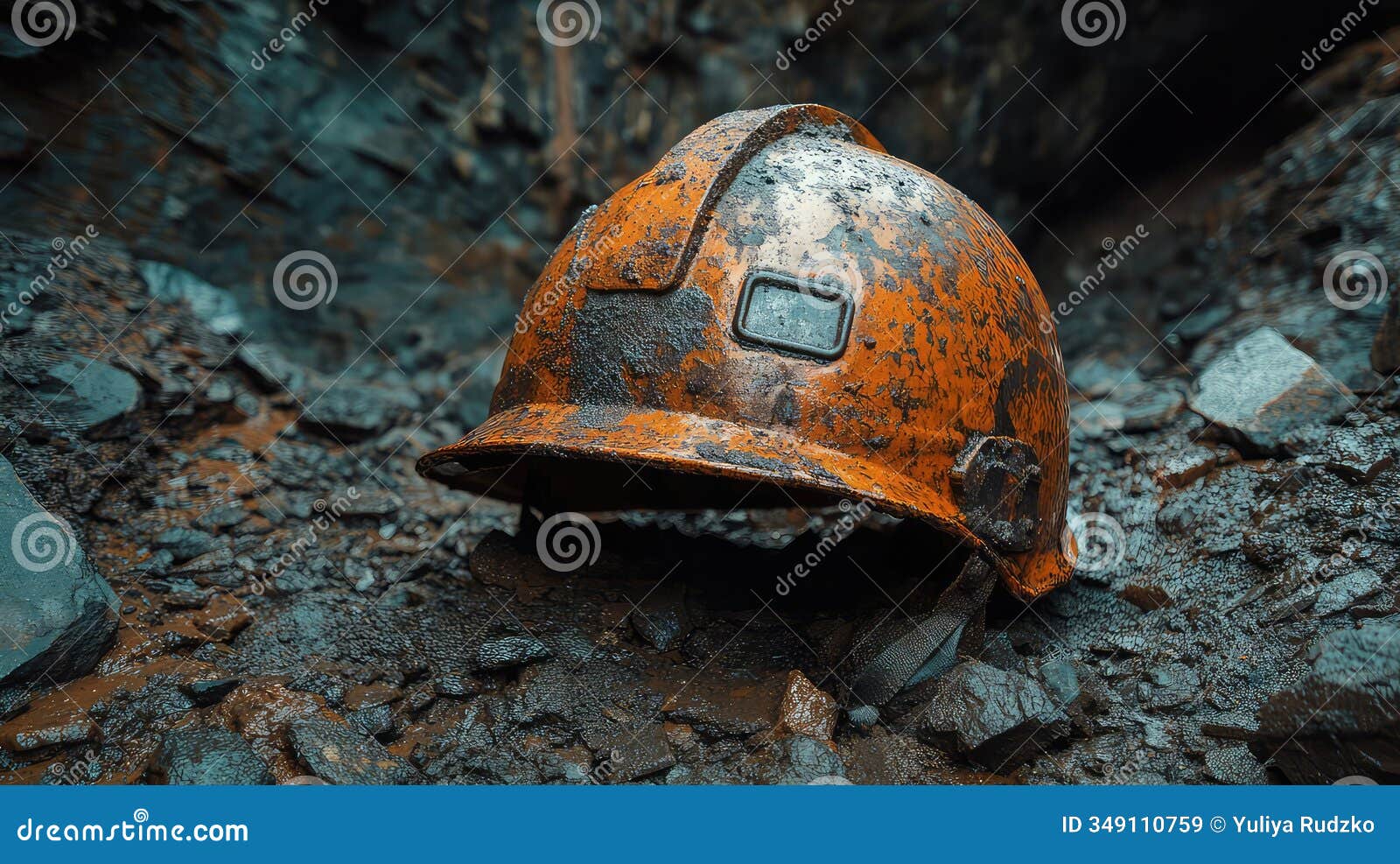 Abandoned Miner S Helmet in Coal Mine Stock Image - Image of history ...