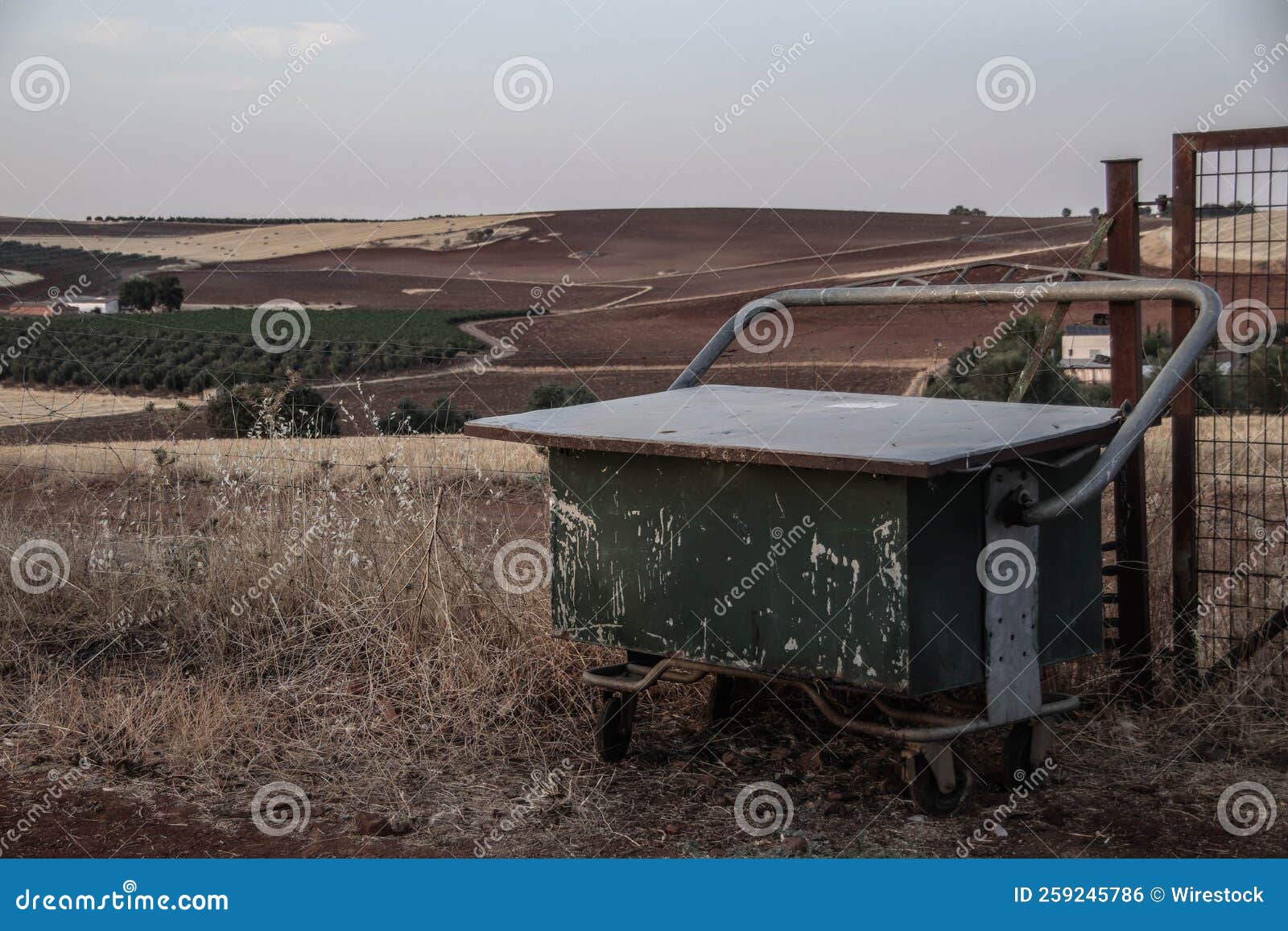 Abandoned Object in the Countryside Area with Dried Fields Stock Photo ...