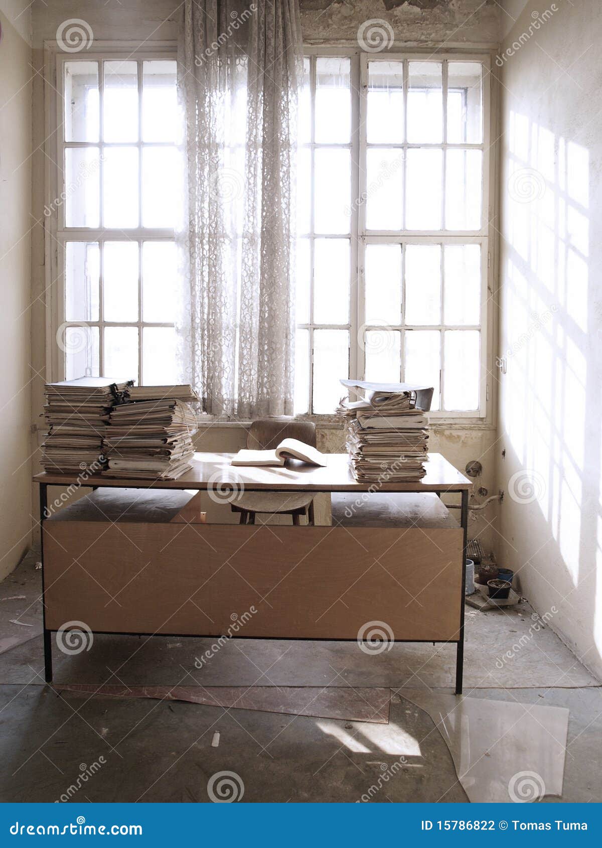 Abandoned Office Room With The Scene Of Decay Royalty-Free Stock ...