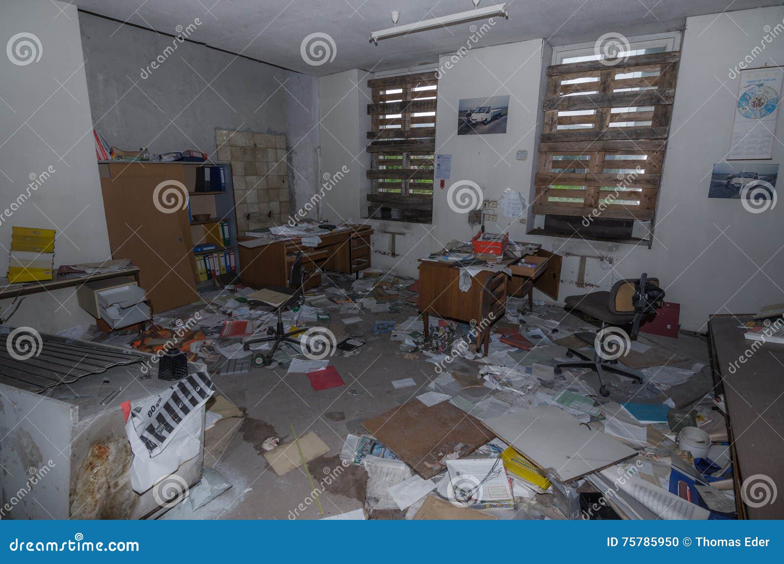 Abandoned office stock photo. Image of building, expire - 75785950