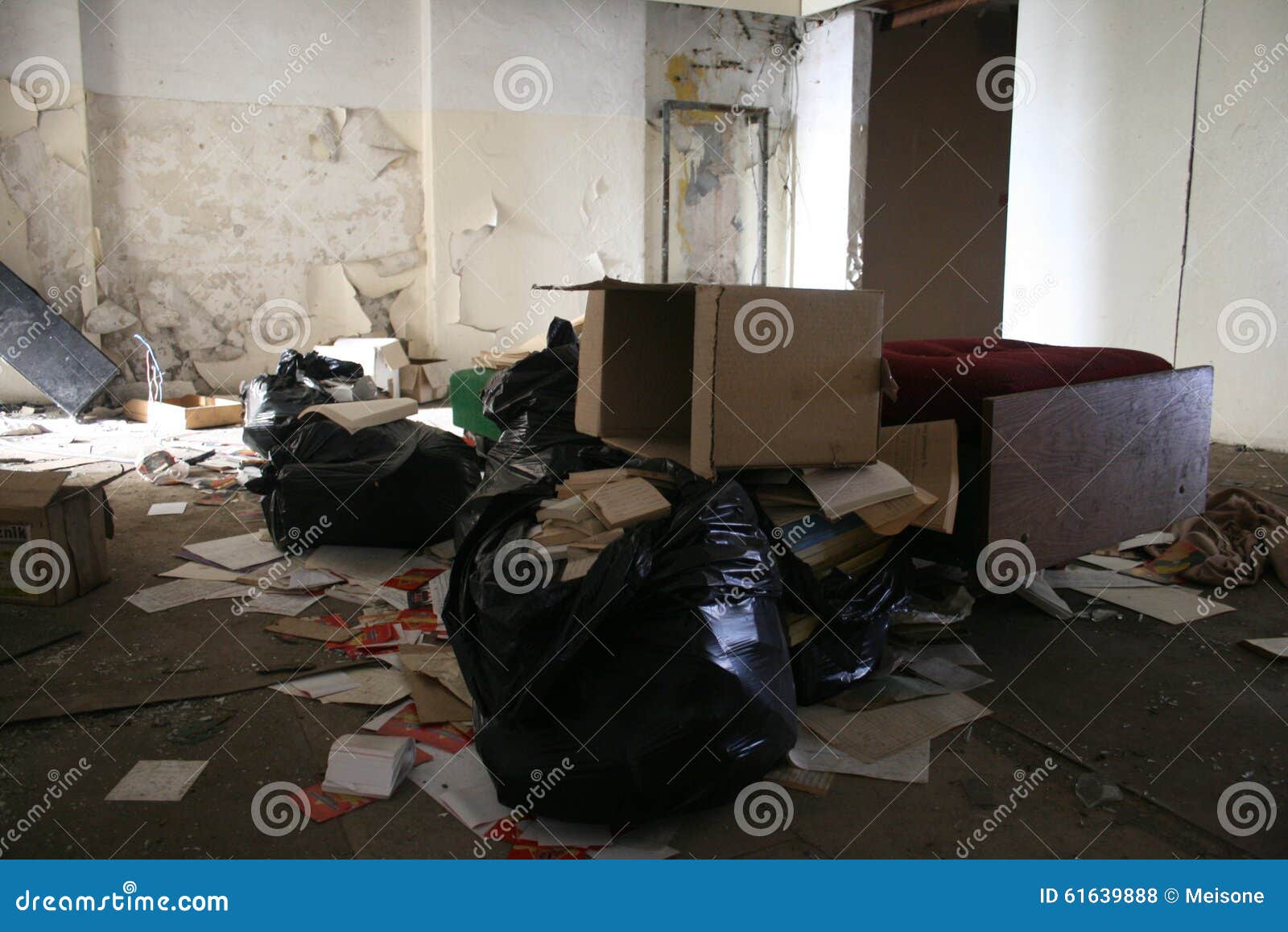 Abandoned office stock photo. Image of furniture, vandalism - 61639888