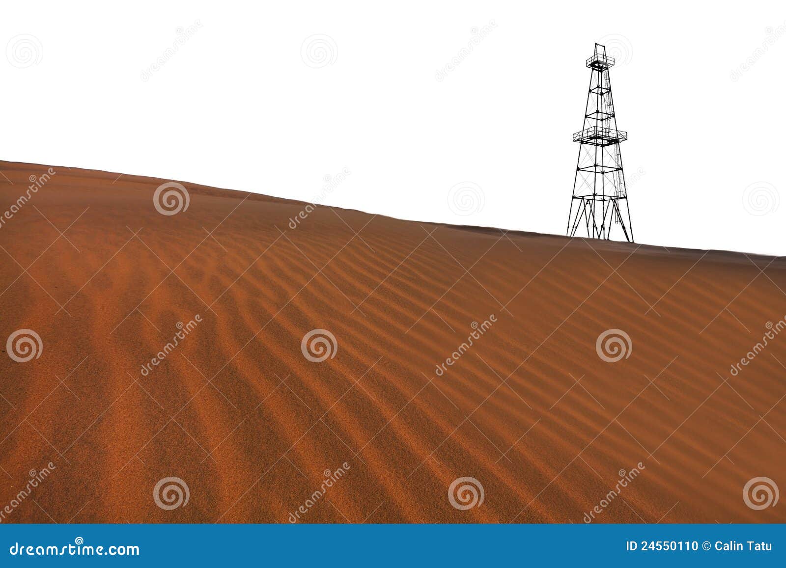 Abandoned Oil Rig and Sand Dunes in the Desert Stock Photo - Image of ...