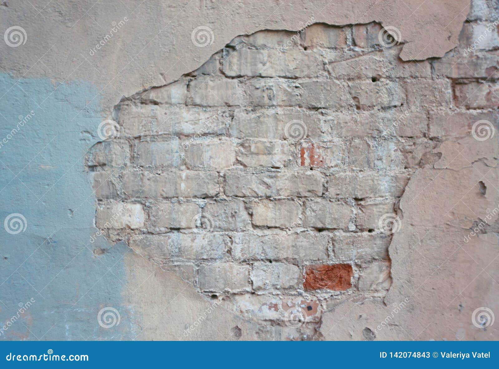 Abandoned Old Brick Wall of the Building Stock Image - Image of ...