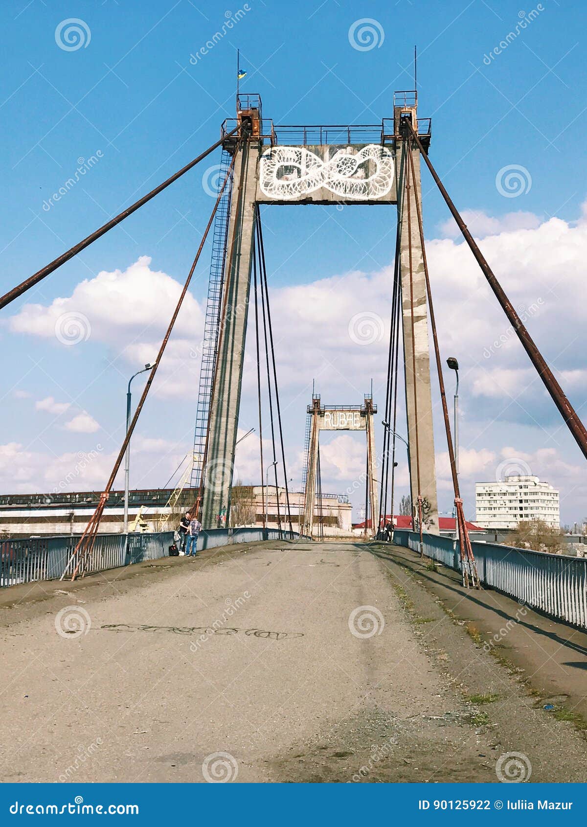 Abandoned Old Bridge Big Engineering Construction Stock Photo - Image ...