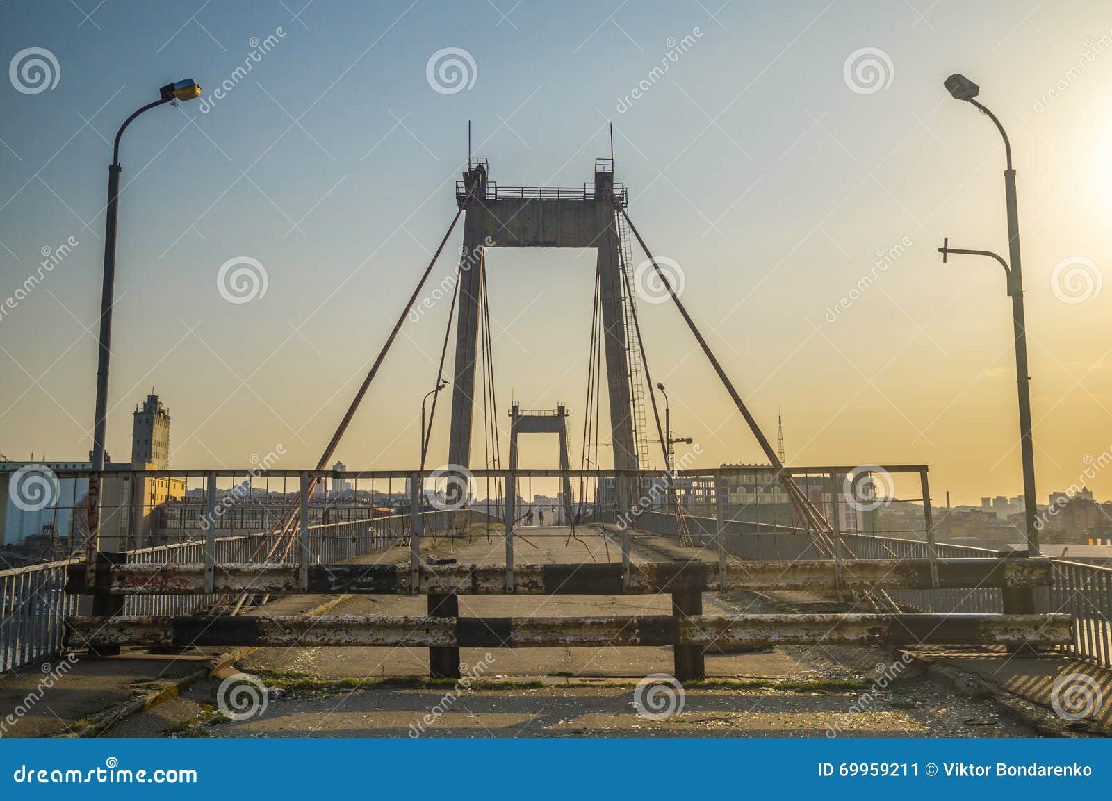 Abandoned Old Bridge stock image. Image of iron, horizontal - 69959211
