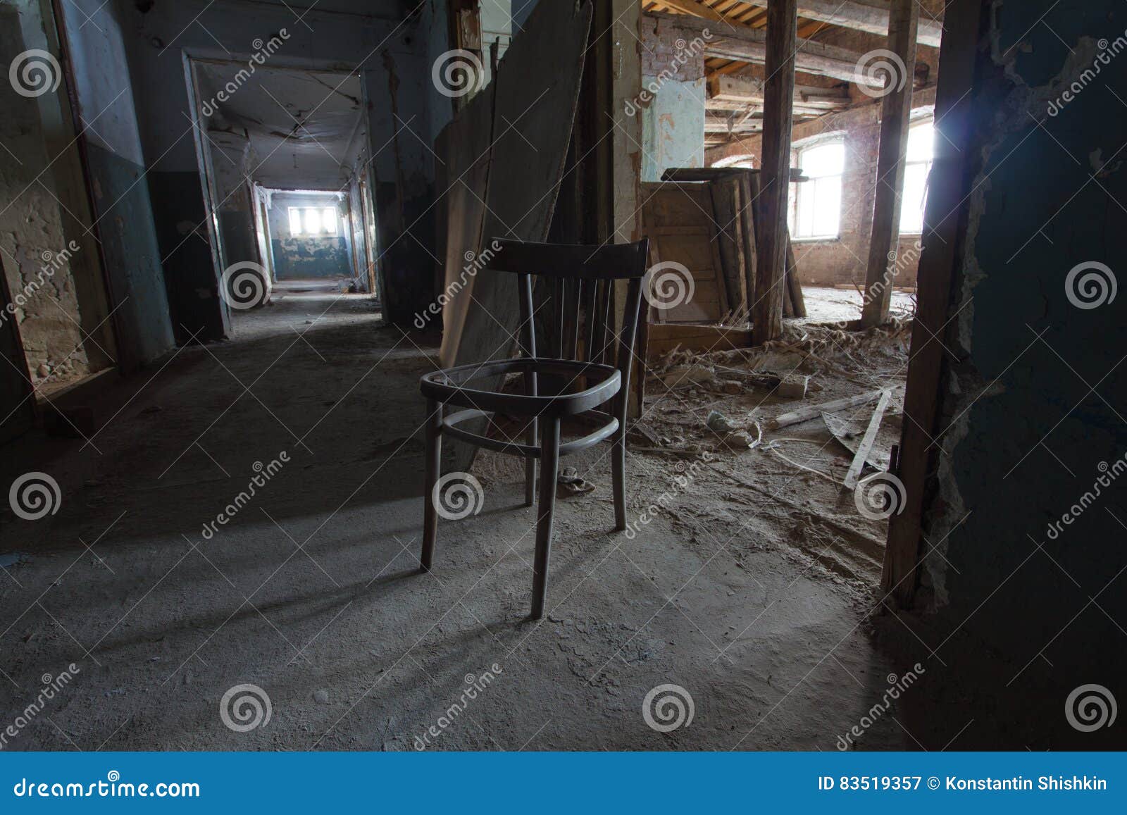 An Old Building With Broken Windows And A Ruined Roof. Ancient Ruined ...