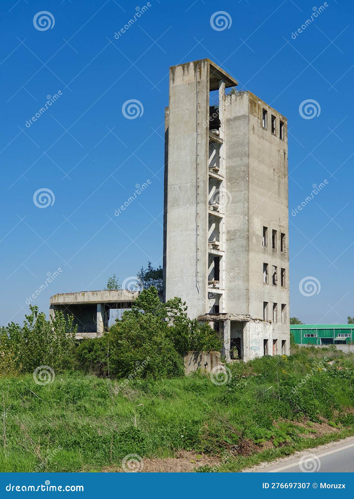 Abandoned Old Concrete Building Stock Image - Image of building ...