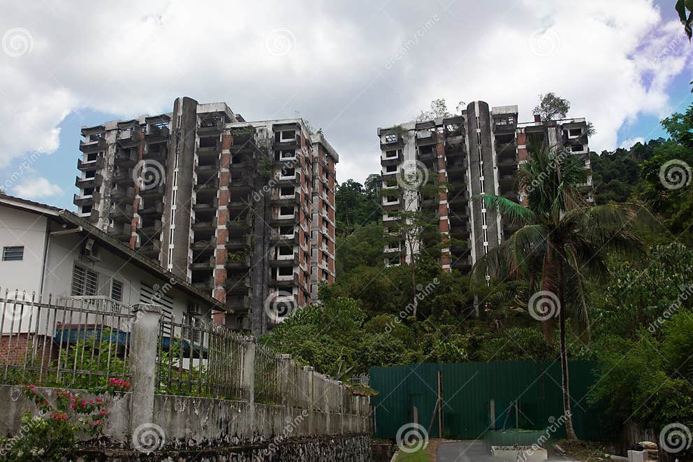Abandoned Old Condominiums stock image. Image of klang - 310176643