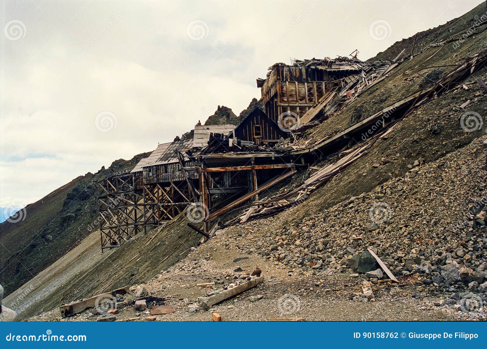 Abandoned old copper mine stock photo. Image of rusty - 90158762