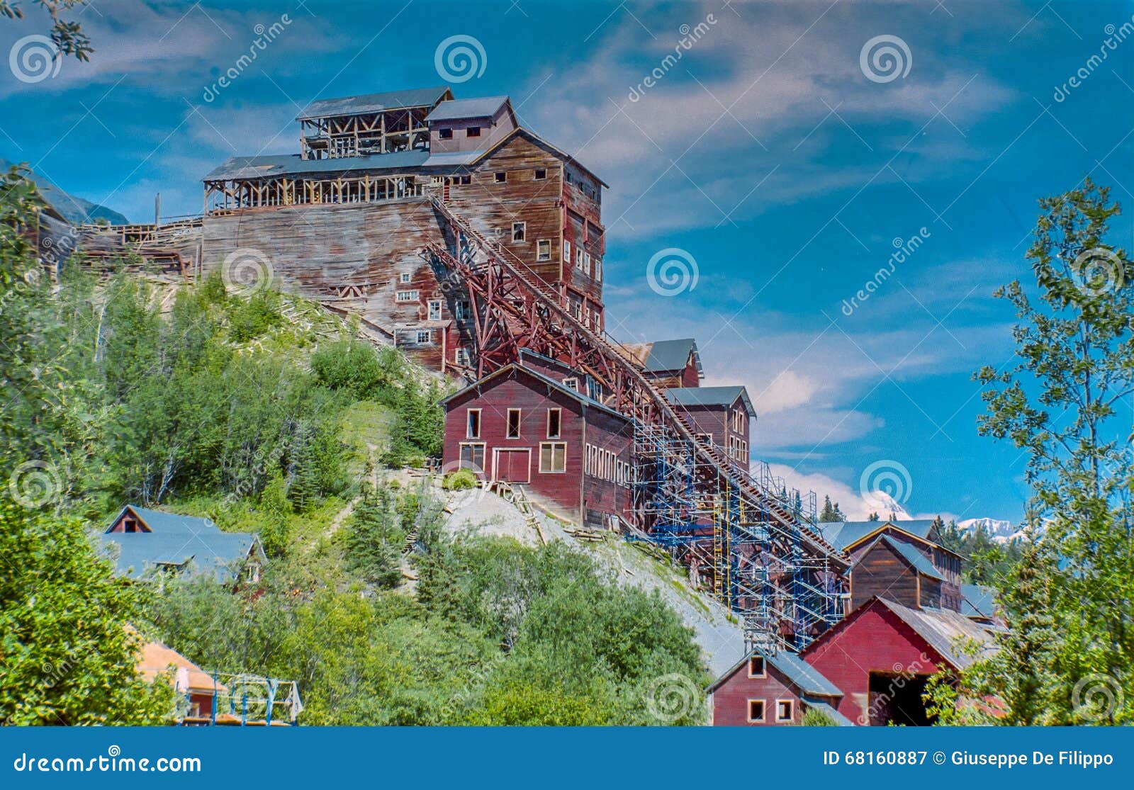 Abandoned Old Copper Mine in Alaska -1 Stock Image - Image of rocks ...