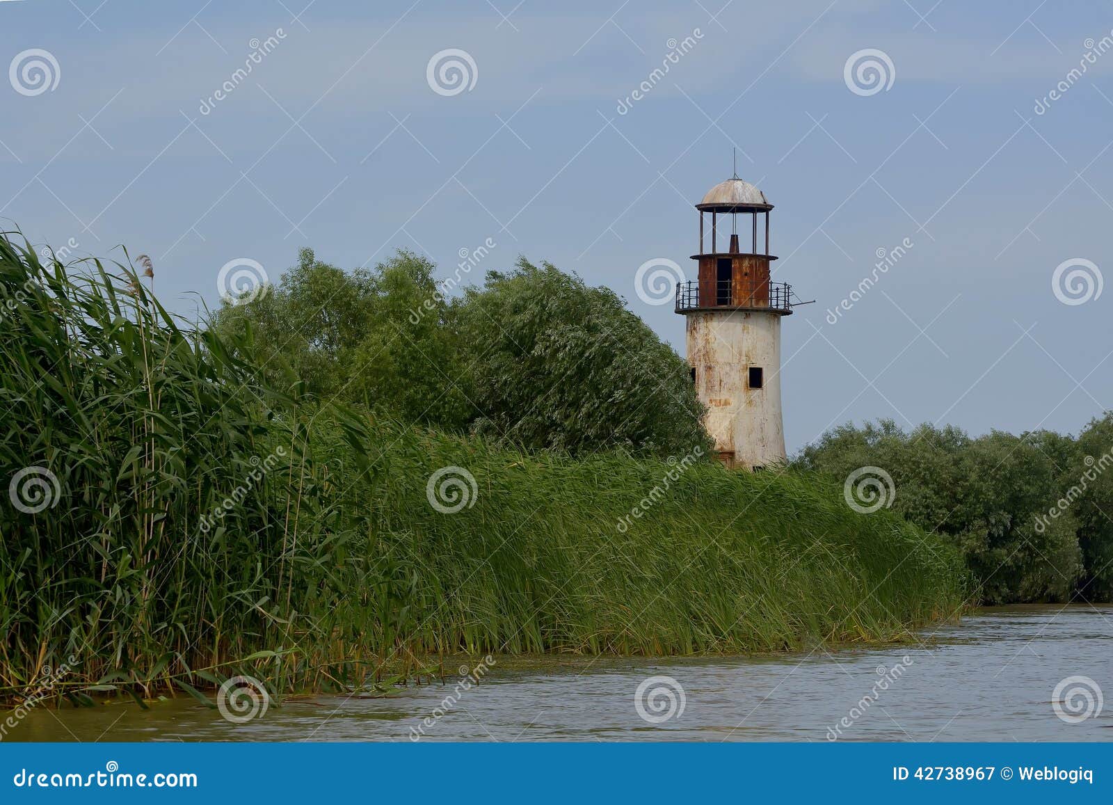 The Old Lighthouse In Sulina Placed On The Left Side, In The Direction ...
