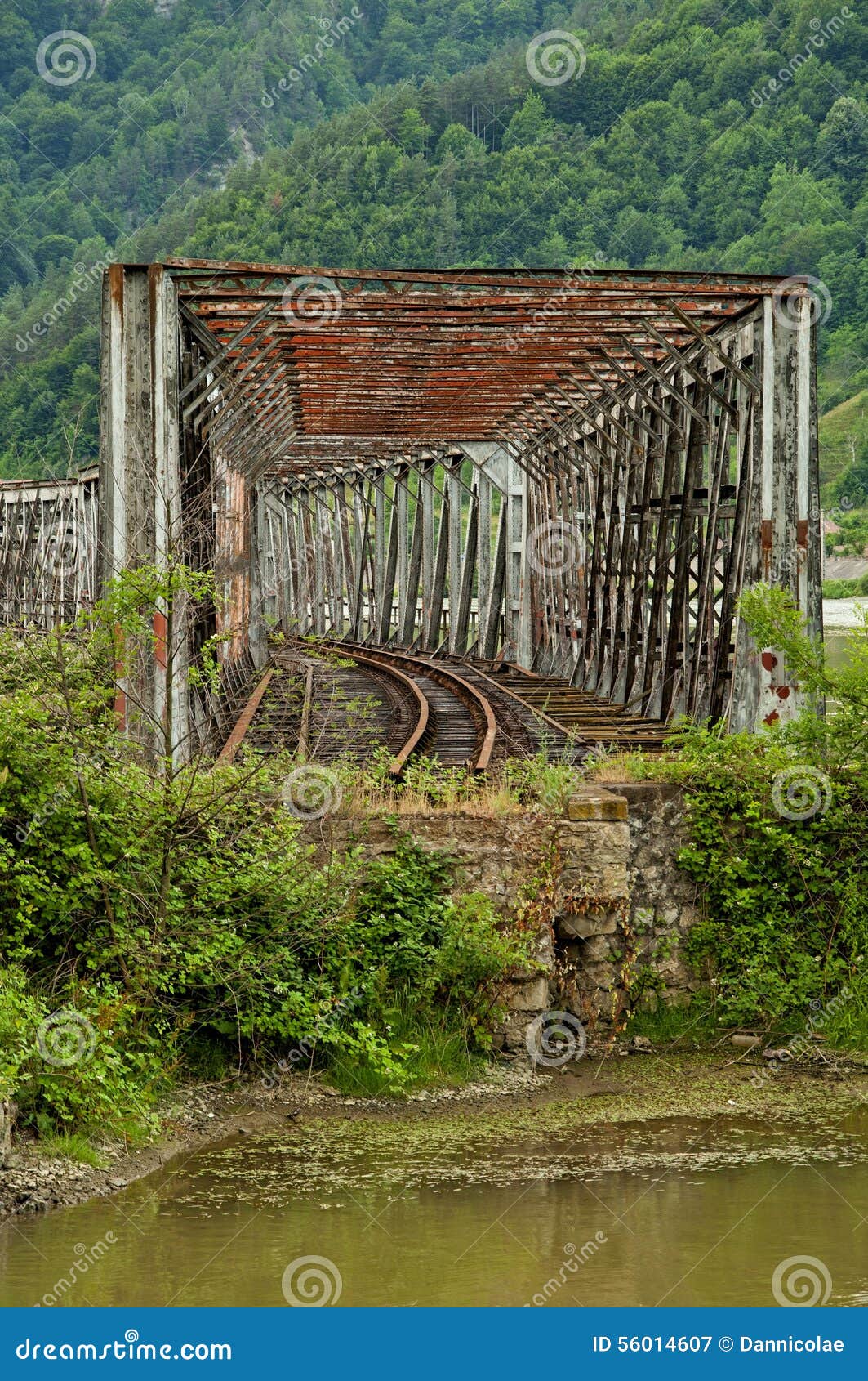 Abandoned old metal bridge stock image. Image of nature - 56014607