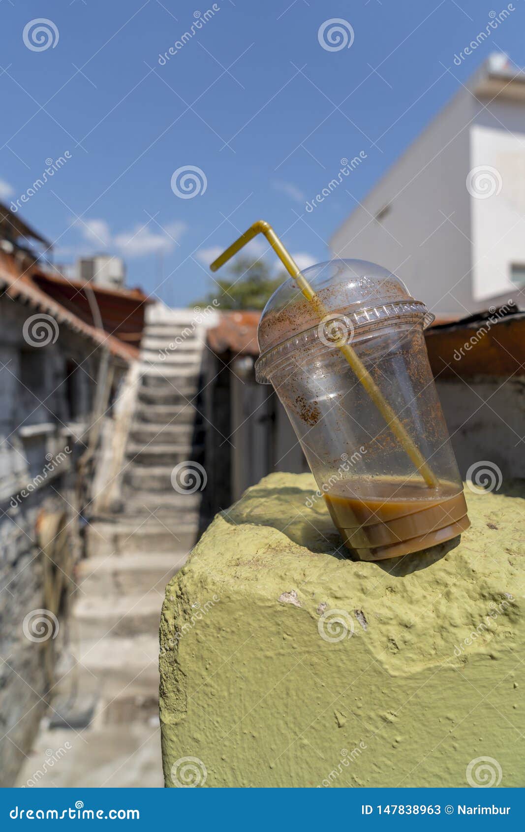 Old Plastic Drinking Cup with Coffee Stock Image - Image of environment ...
