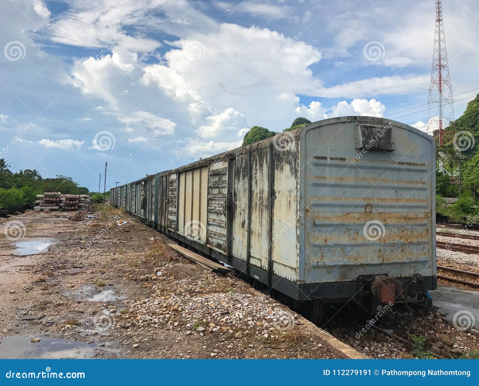Abandoned Old Rail Freight Train Stock Image - Image of locomotive ...