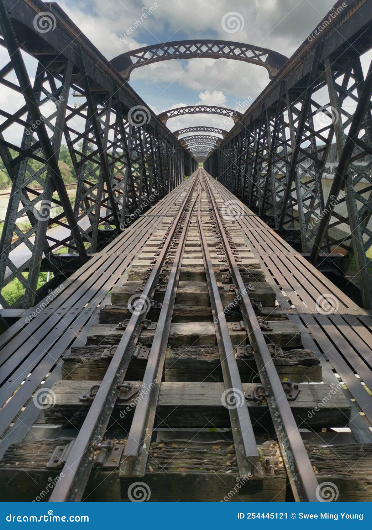 An Abandoned Old Railway Track. Stock Image - Image of road, long ...