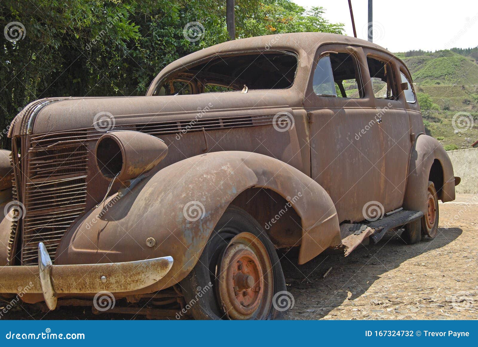 Abandoned Old Rusty Damaged Car Stock Photo - Image of damaged, africa ...