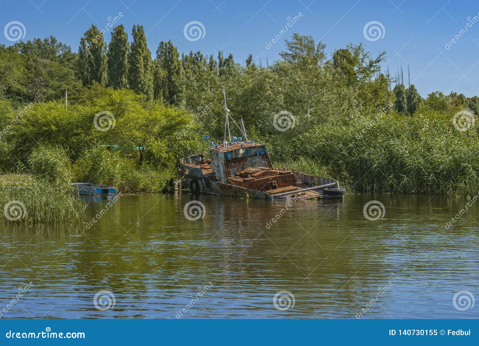 Abandoned Old Rusty Fishing Boat on Shore Stock Image - Image of beach ...