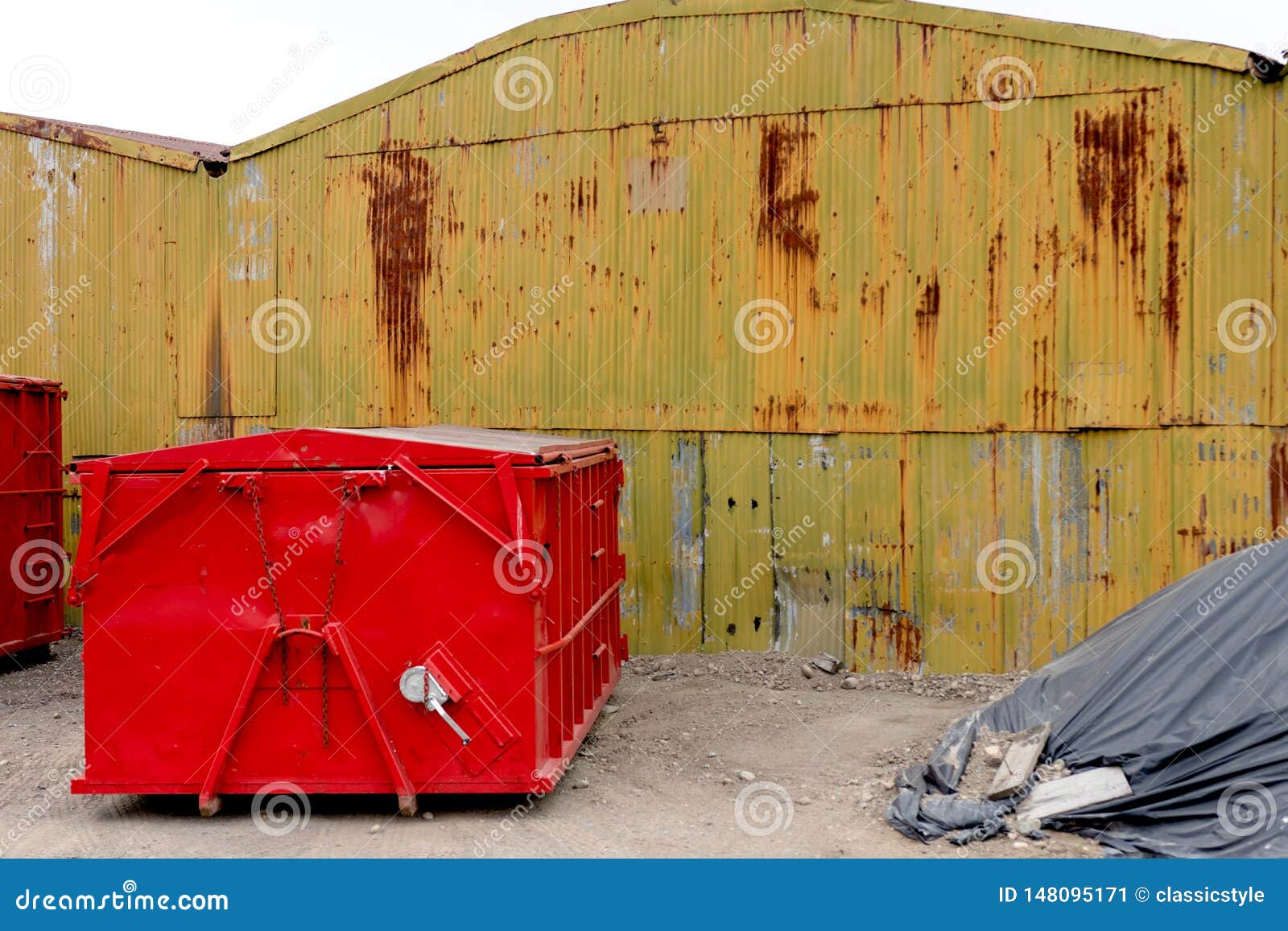 Abandoned Old Rusty Warehouse Building Stock Image - Image of modern ...