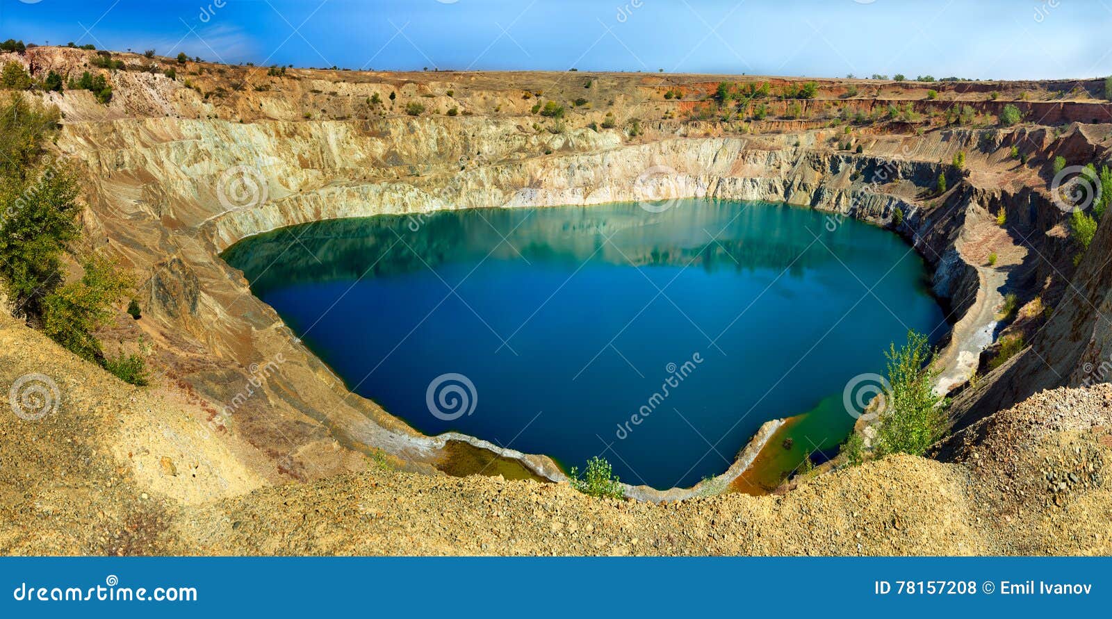 Open Pit Mine Full of Water Stock Photo - Image of opened, landscape ...