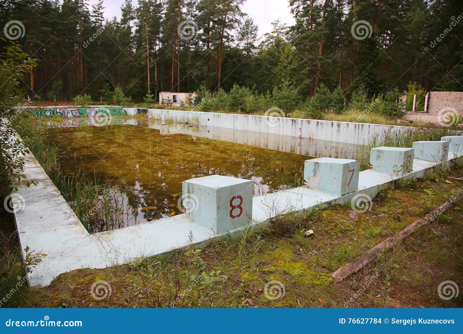 Abandoned Outdoor Swimming Pool Stock Photo - Image of latvia, forsaken ...