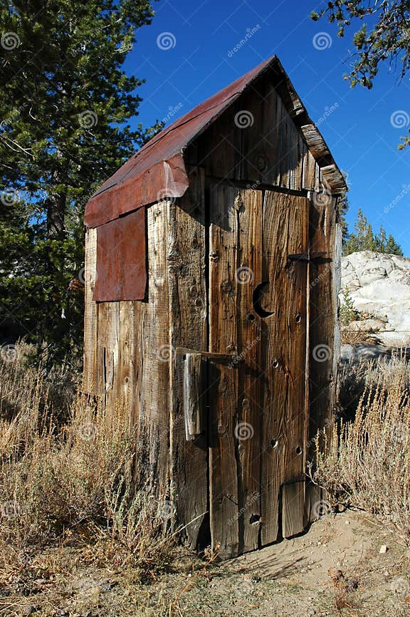 Abandoned Outhouse stock image. Image of pine, rusty, back - 2361827