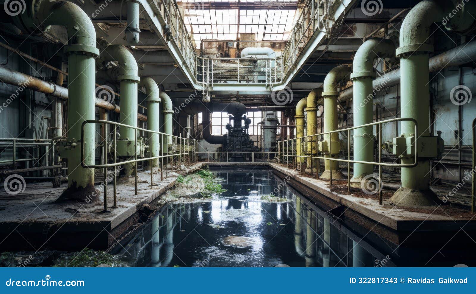 Abandoned Plant for Water Treatment, Decay and Neglect Stock ...