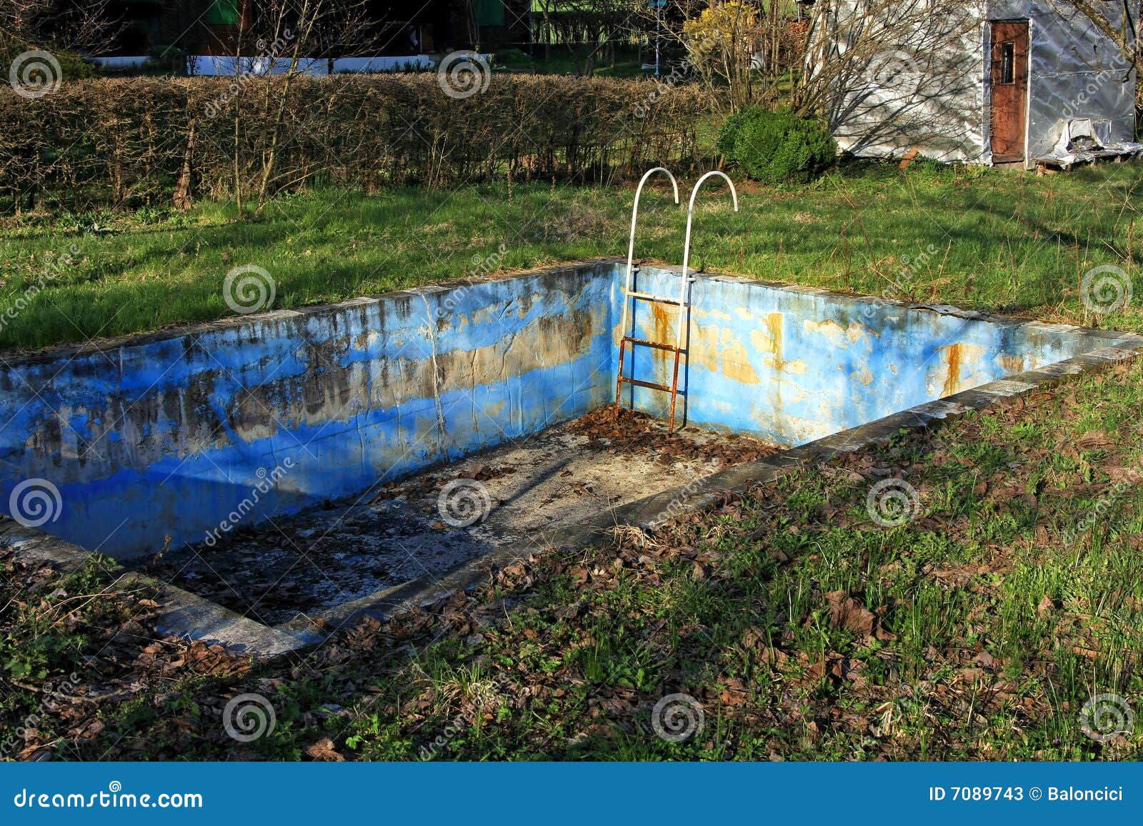 Abandoned pool stock image. Image of sadness, left, uninhibited - 7089743