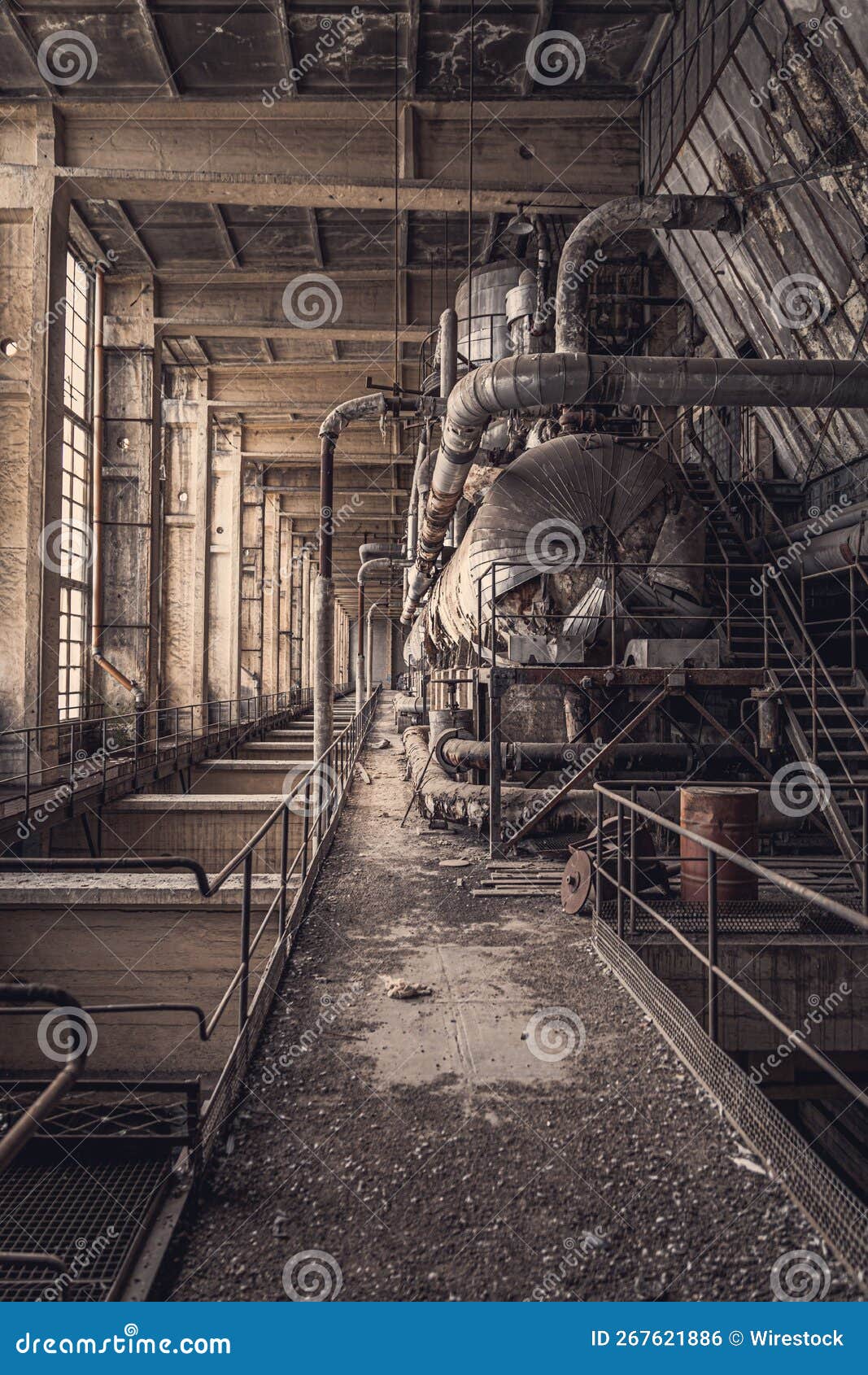 Abandoned Power Plant stock photo. Image of texture - 267621886