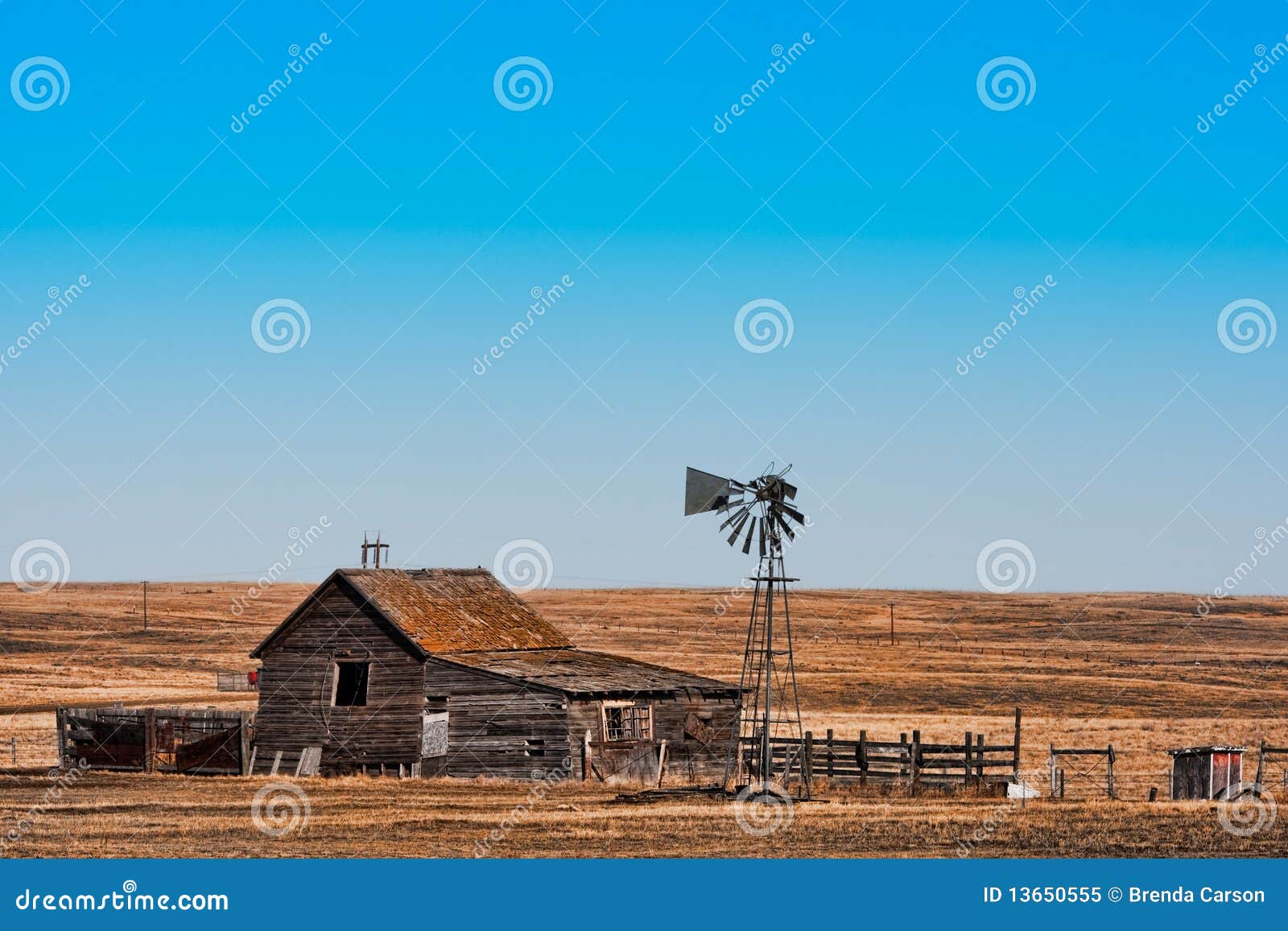 Abandoned Prairie Homestead Stock Image - Image of abandoned, landscape ...