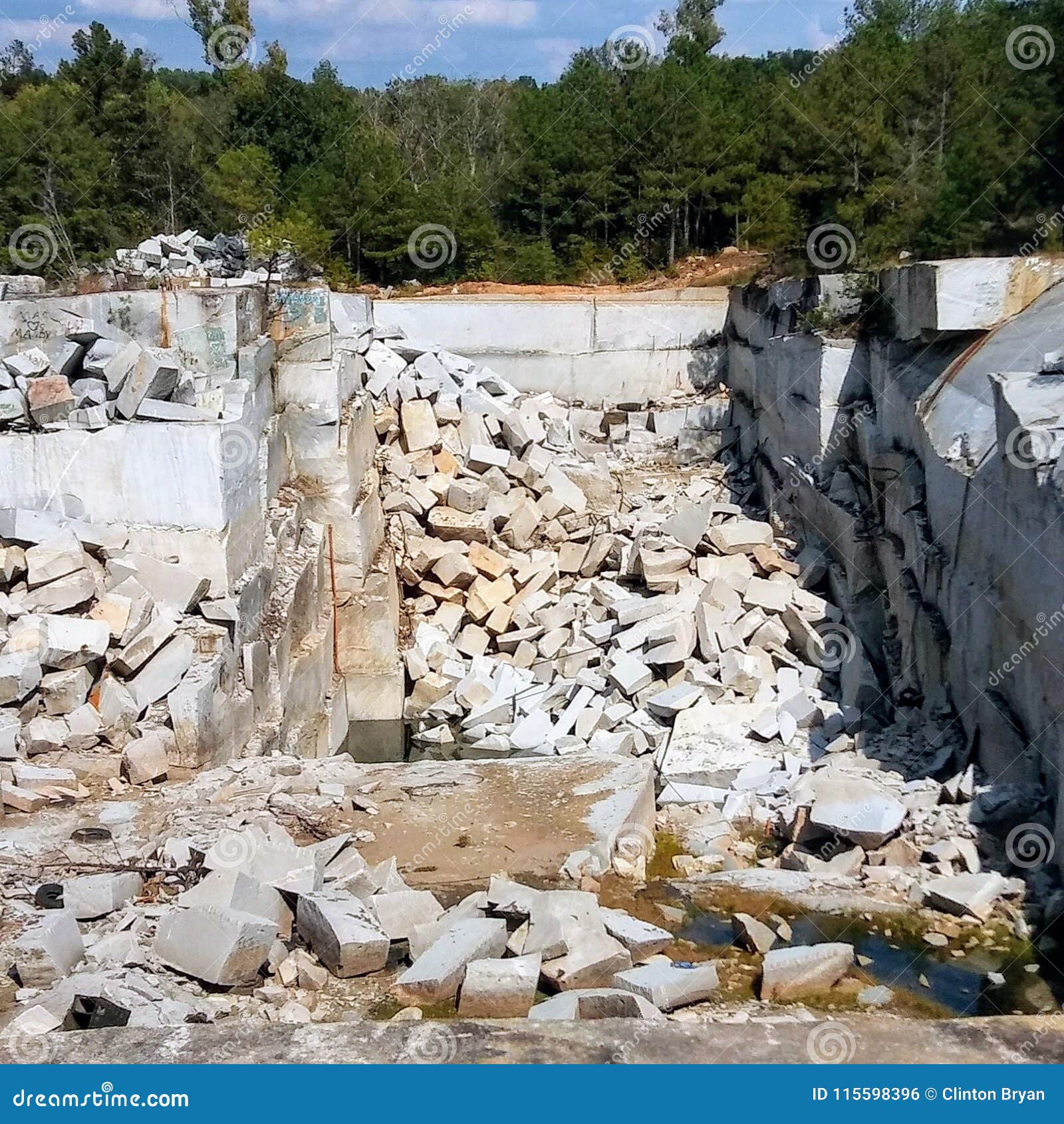 Abandoned Quary stock photo. Image of quary, granite - 115598396