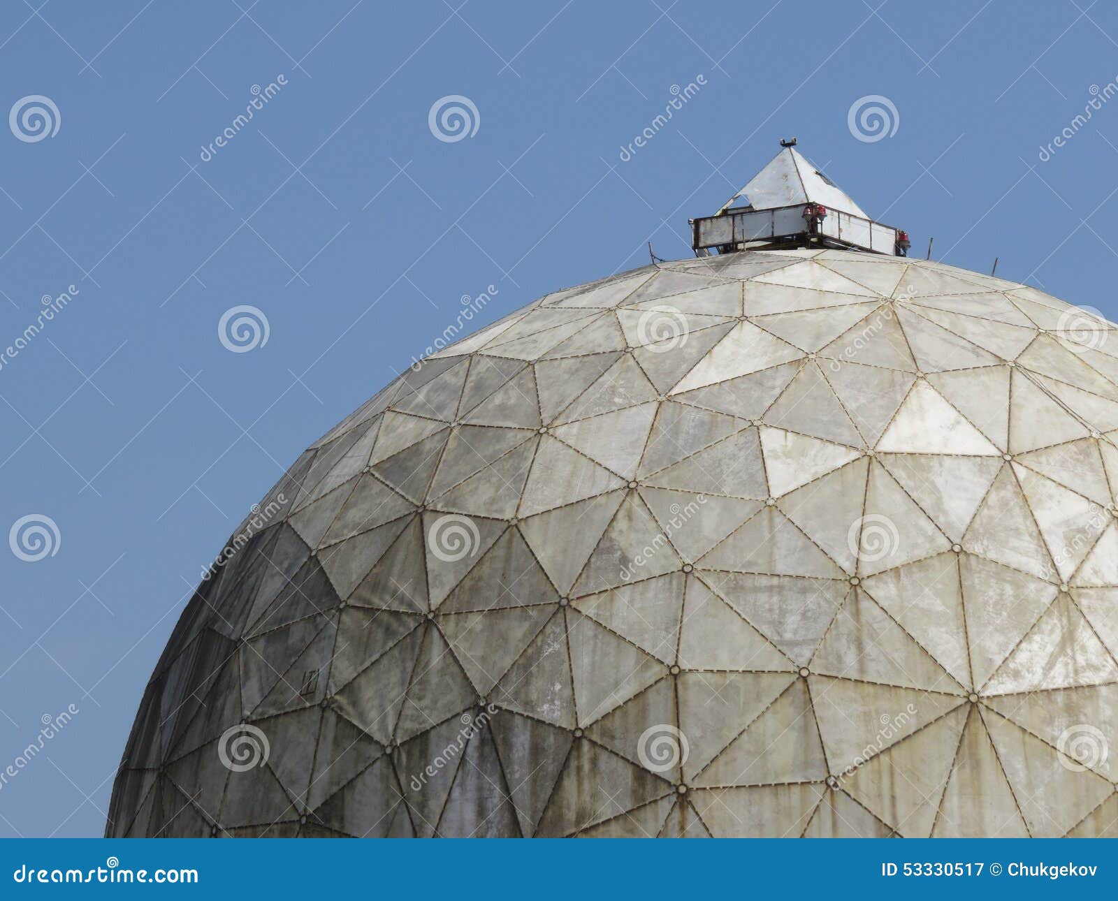 Abandoned Dome Of An Old Soviet Military Radar From The Cold War. Stock ...
