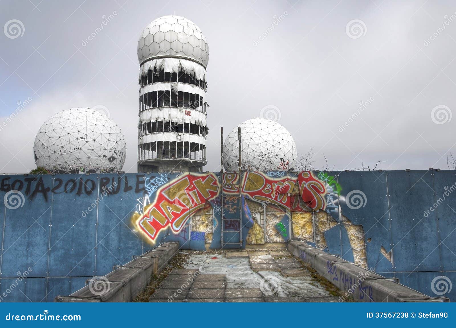 Abandoned Radar Station Teufelsberg Stock Photo - Image of america ...