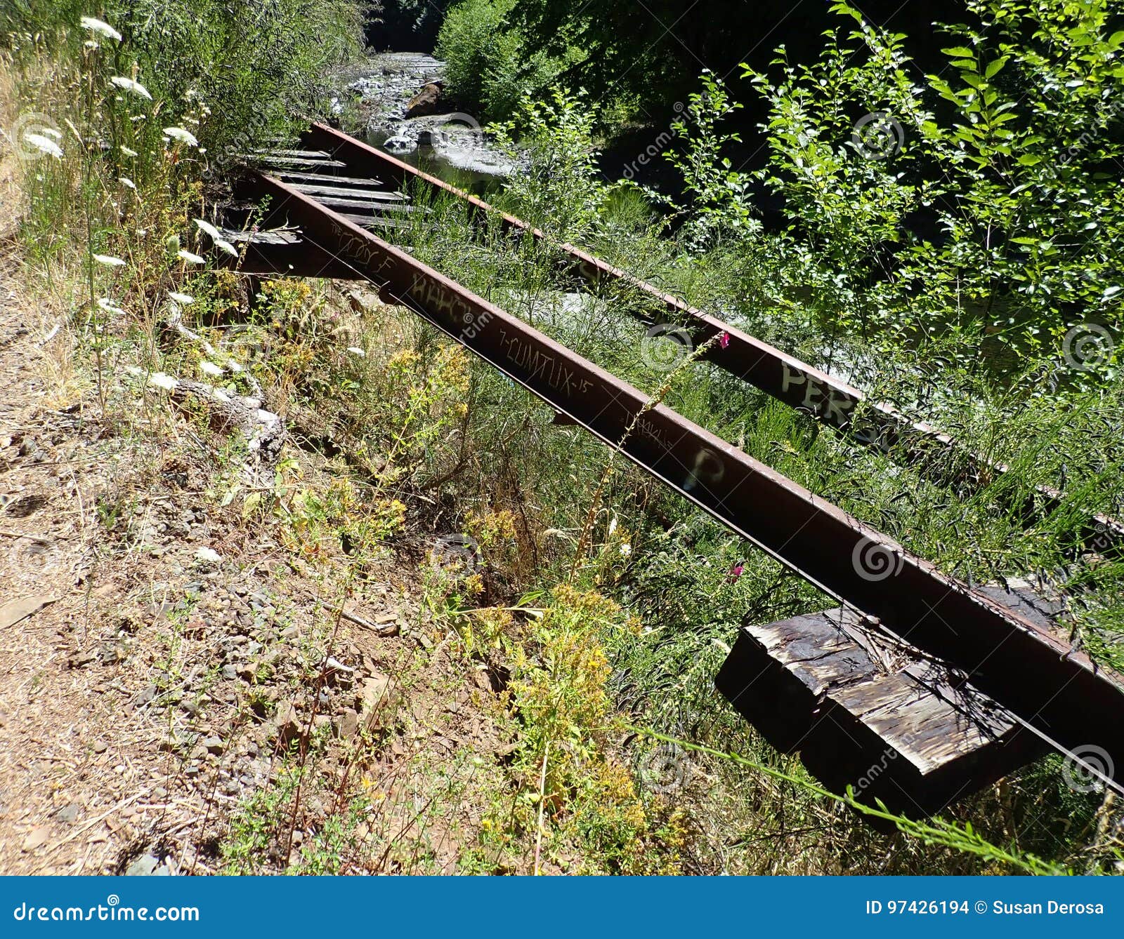 Abandoned Railroad stock photo. Image of wood, railroad - 97426194