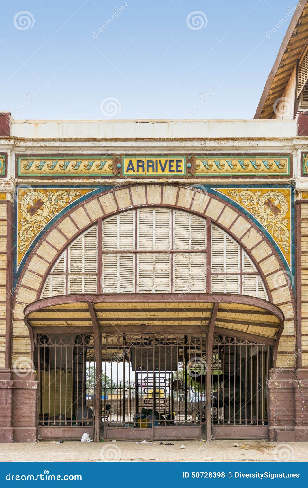 Abandoned Railway Station of Dakar, Senegal, Colonial Building Stock ...