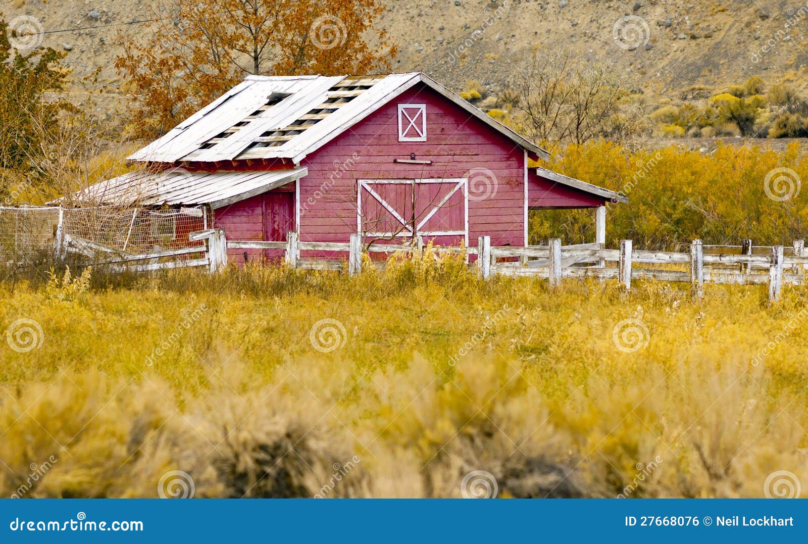 Abandoned Red Barn stock photo. Image of forgotten, rustic - 27668076