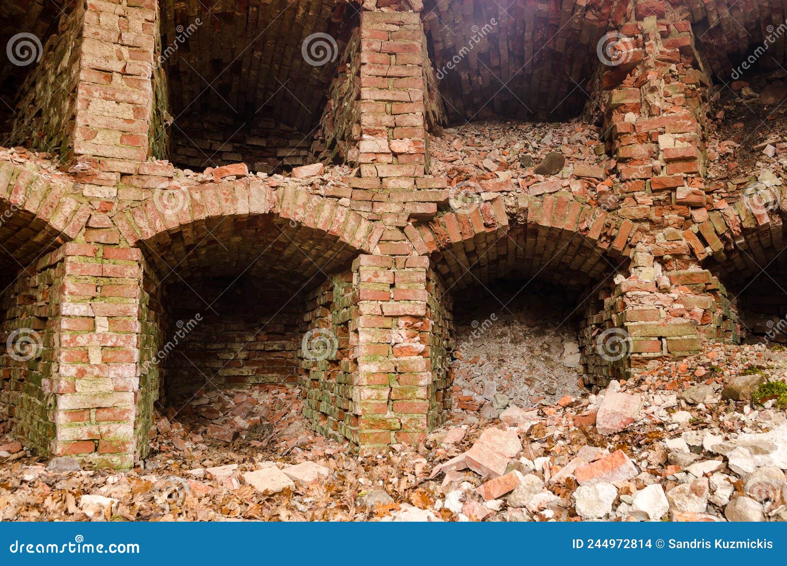 Abandoned Red Brick Chapel in Dunalka Manor, Latvia Stock Photo - Image ...
