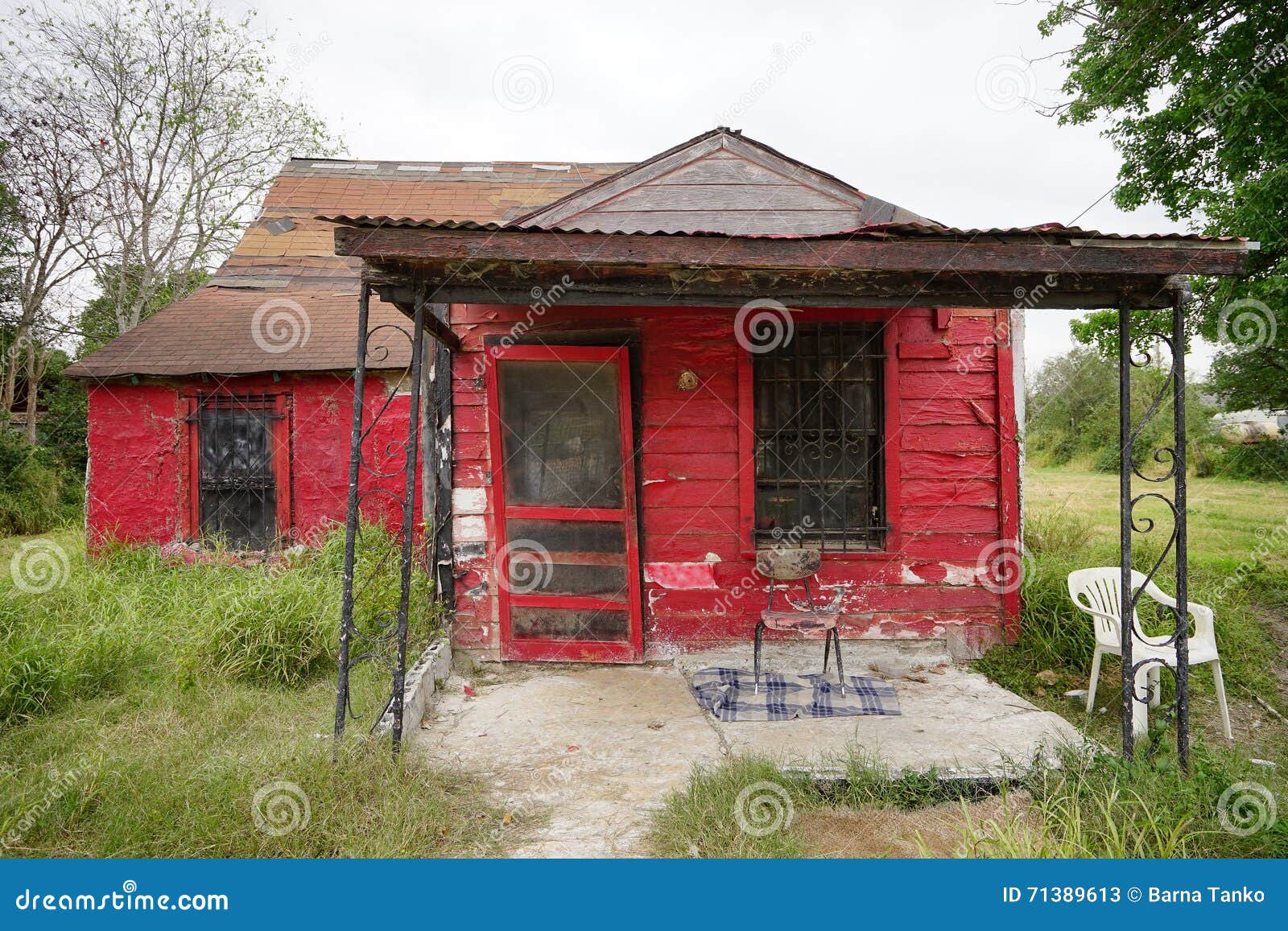 Abandoned Red Shack in Texas Stock Image - Image of southern, house ...
