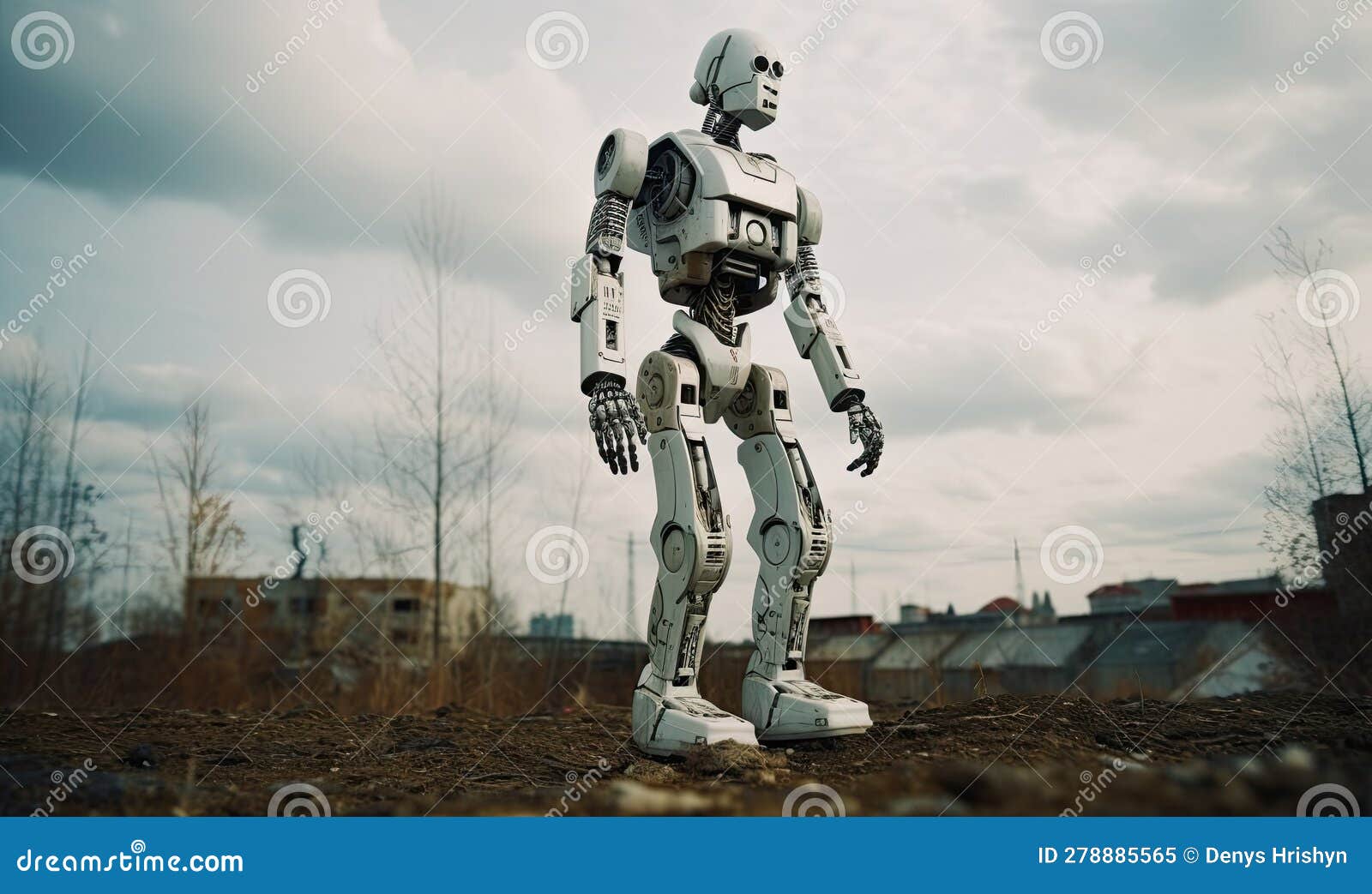 The Abandoned Robot Decides To Stay on Earth Alone Creating Using ...