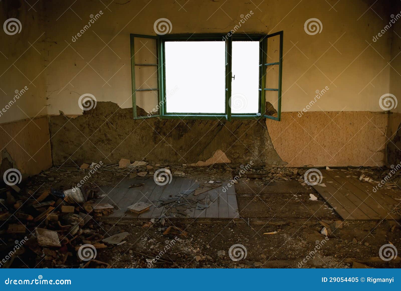 Abandoned room stock image. Image of open, decline, damaged - 29054405